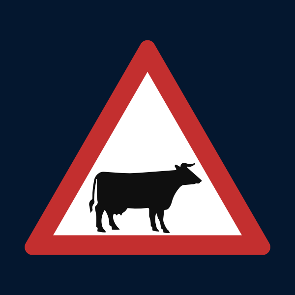 cattle stop sign
