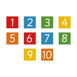1-10 Squares Playground Graphic - Easy Markings