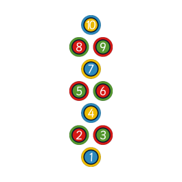 Circle Hopscotch Playground Graphic - Easy Markings